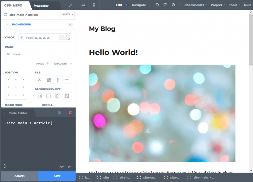 CSS Hero Review - Easy Way to Customise WordPress | FallingBrick