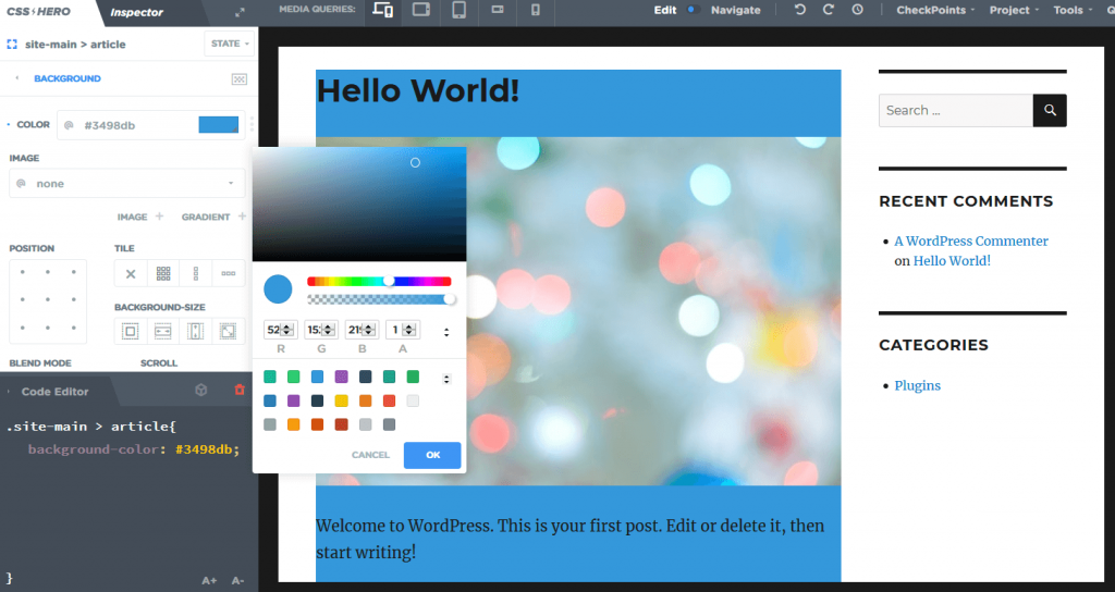 CSS Hero Review - Easy Way to Customise WordPress | FallingBrick