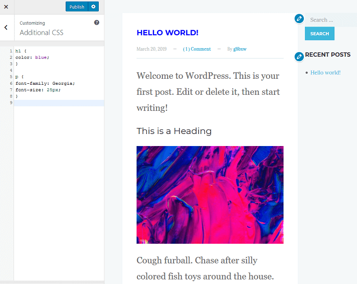 How to Add Custom CSS in WordPress - FallingBrick
