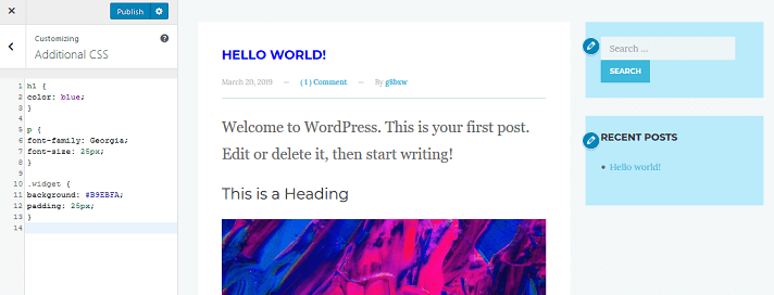 How to Add Custom CSS in WordPress - FallingBrick